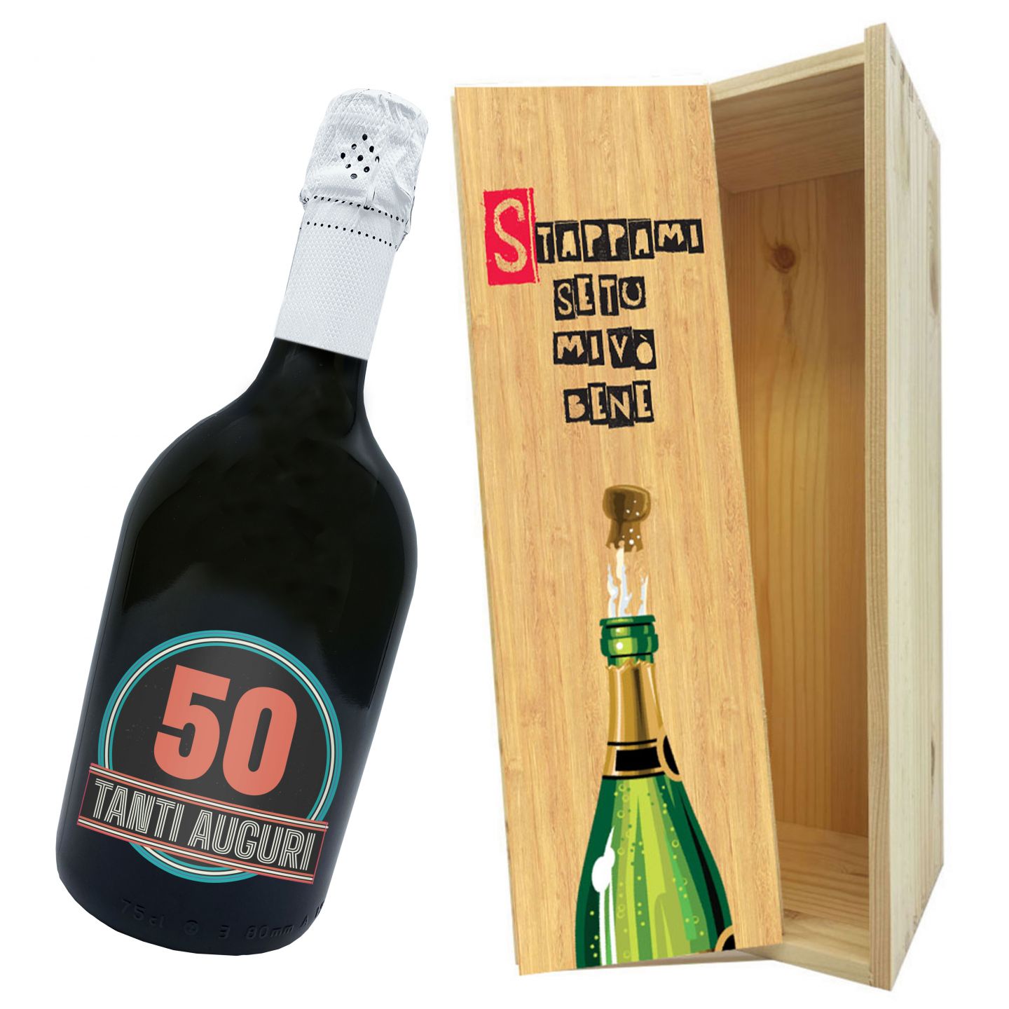 Prosecco personalizzato con cassetta in legno | Bottle-Up